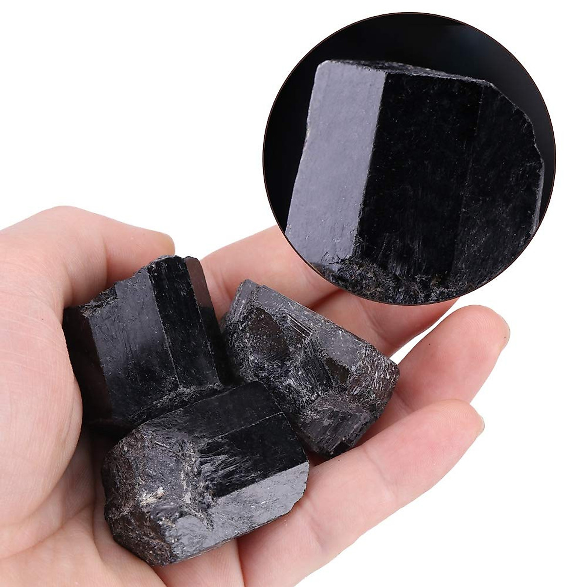 1 Pcs Black Quartz, Tormalina Nera Turmalina Negra Piedra Crystal Tourmaline Rough Rock Mineral Healing Stone