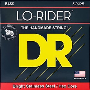 DR Strings Lo-Rider - Stainless Steel Hex Core 6 String Bass 30-125