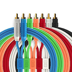 DJ TechTools Chroma Cables Audio 2.0: 2M RCA to RCA (Red)