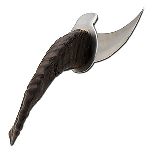 Old Ram Handmade Collection Stainless Steel Hunting Hunting Knife RAM Horn Handle With Leather Sheath