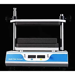 HFBTE Multi-Tube Vortex Mixer Lab Vortexer Mixer Laboratory Ink Glue Blood Vortexer Shaker Instrument with DC Brushless Motor Speed Range 100 to 2500 RPM Foam Rack 50xφ9mm Test Tube φ9-φ13mm 2ml-5ml