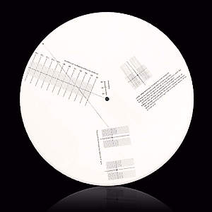 Turntable Cartridge Alignment Protractor Mat, Anti-sliding LP Vinyl Record Pickup Calibration Plate Distance Gauge Protractor Adjustment Tool Ruler for Turntable Accessor