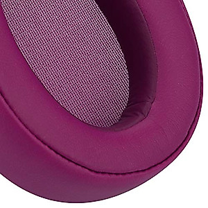 Geekria QuickFit Replacement Ear Pads for Sony MDR-100A MDR-100AAP MDR-H600A Headphones Earpads, Headset Ear Cushion Repair Parts (Bordeaux Red)