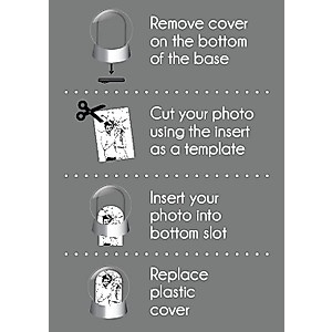 Mini Photo Snow Globe with Silver Base