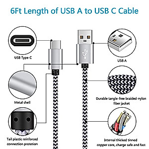 [5.4A/30W] Fast Car Charger Type C 6ft Cable for Samsung Galaxy S23 S22 S21 S20 Ultra FE S10e S10 S9 S8 Plus, Note 20 10 9 8, A14 A53 A32 A71 5G A20 A90, LG Stylo 4/5/6, Moto G8 G7, Quick USB Car Plug