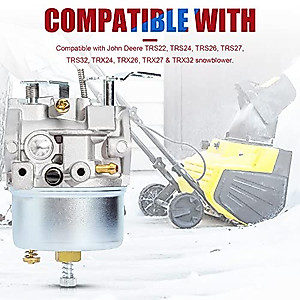 YOFMOO Carburetor with Mount Gasket Fuel Filte Primer Bulb Fuel Line for Snow blowers 526 726 732 826 826D 828D 832 1032 1032D Snowblower Carb