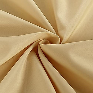 Obstal 2 Pack Table Clothes for 6 Foot Rectangle Tables - Water Resistant Washable Fabric Polyester Rectangle Table Cover for Outdoor/Indoor Uses, Champagne, 72L x 30W x 30H Inches