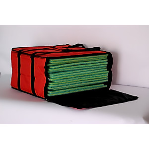 Best Quality Nylon Insulated 20" x 20" x 12" Red Pizza Delivery Bag