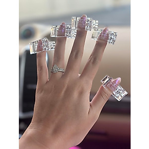 Jasmine’s Closet® Premium Nail Clips (5 Pack) - Eliminate Air Bubbles - Strong, Sturdy & Sets Glue Perfectly - Salon Quality Nails at Home