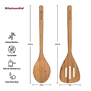 KitchenAid Bamboo Turner and Spoon Set, 2-Piece