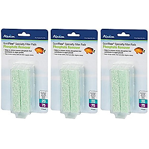 Aqueon QuietFlow Phosphate Remover Specialty Filter Pads, Size 20/75, 4 Pads Per Pack (12 Count)