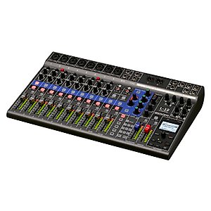 Zoom LiveTrak L-12 Digital Mixer & Multitrack Recorder, for Music, Podcasting, and More, 12-Input/ 14-Channel SD Recorder, 14-in/4-out USB Audio Interface, 5 Powered Headphone Outputs