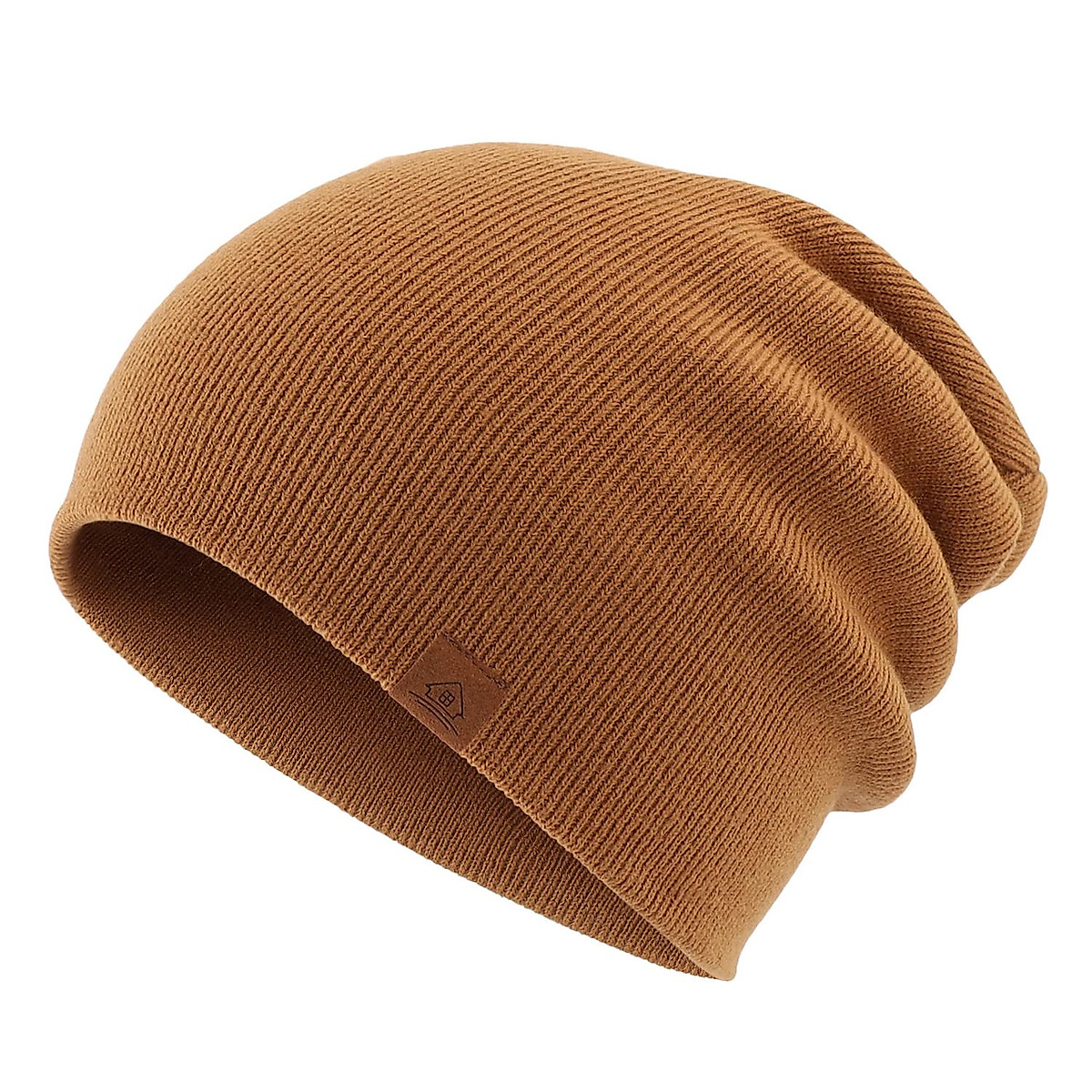 Home Prefer Toddler Beanie for Boys Girls Baby Kids Beanies Warm Knit Winter Hat Light Brown 2-8 Years