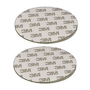 80mm(3.15") Circular Adhesive Plastic Disc/One Side Coated Stick Pad for Suction Cup Items,2pcs