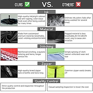 Lixada Men's Cycling Jersey Set Bicycle Short Sleeve Set Quick-Dry Breathable Shirt+3D Cushion Shorts Padded Pants