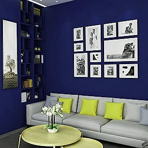 17.7" x118" Yasinet Dark Blue Peel and Stick Wallpaper Blue Contact Paper Waterproof Self Adhesive Removable Blue Wall Paper Textured Wallpaper Decorative for Wall Covering Countertop Table Vinyl Film