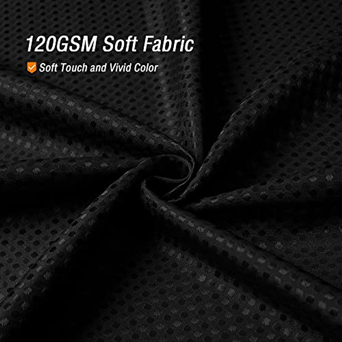 Gibelle Black Shower Curtain, Waffle Weave Textured Fabric Shower Curtain for Bathroom - Soft Cloth & Hotel Spa Luxury, Water Repellent, Machine Washable, 72X72, Black