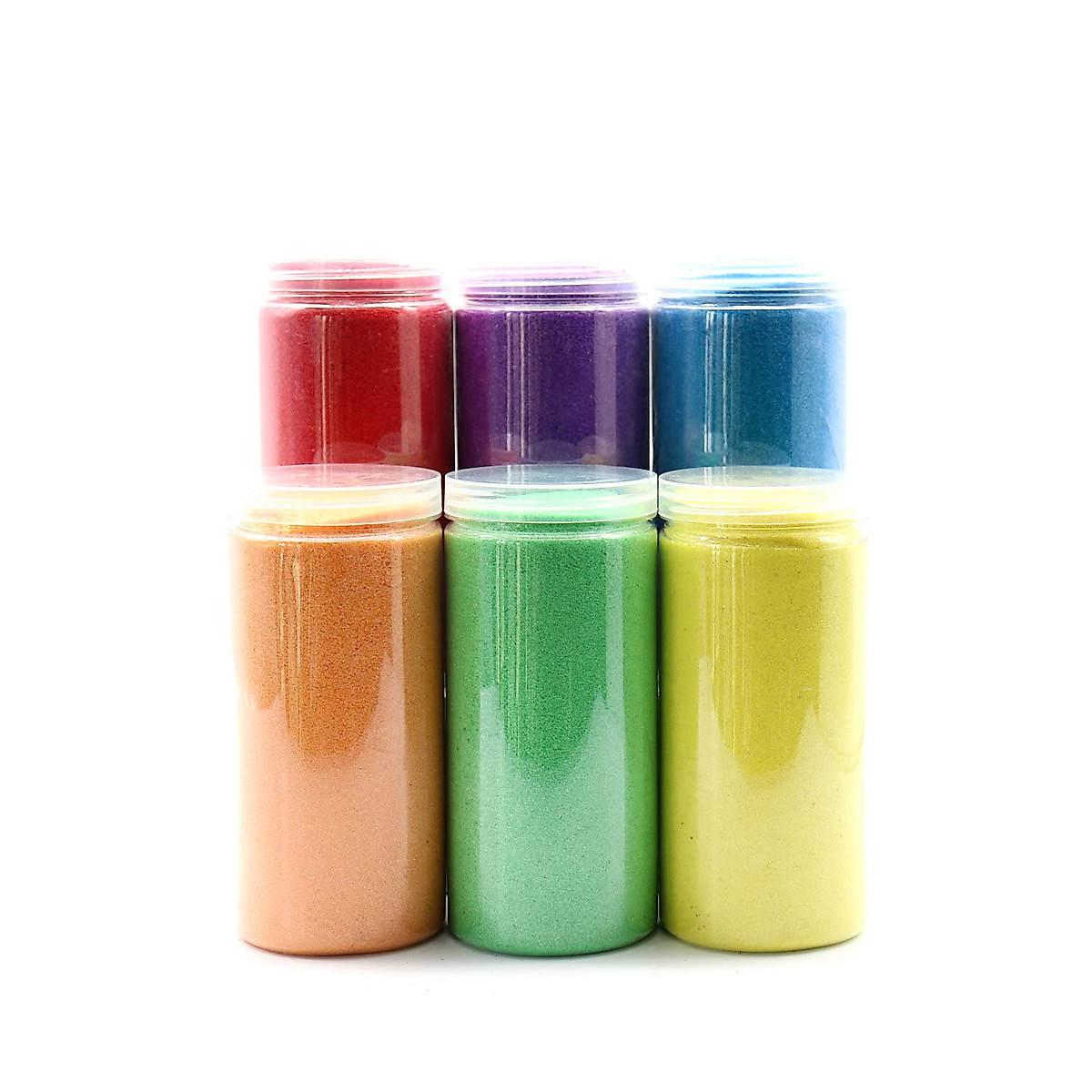 Colorful Sand Art Sand, 7.5 Pounds of Colored Sand, 6 Jars (1.25 lb. each) Non-Toxic Arts and Crafts Sand for Children’s Projects, Wedding Unity Ceremony, Baby Showers, Sand Art Bottles, DIY Drawing