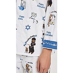 PJ Salvage Women's Loungewear Flannels Pajama Pj Set, Ivory, Large