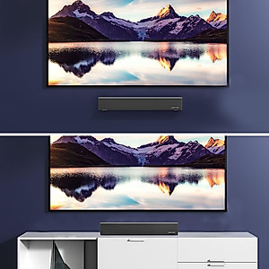 BESTISAN Sound Bars for TV, 16.5 Inches Sound Bar with Optical, AUX, USB and Bluetooth Inputs, Soundbar for TV(DSP, TREB and Bass Adjustable, Cyclic Switching Mode，Reset Function