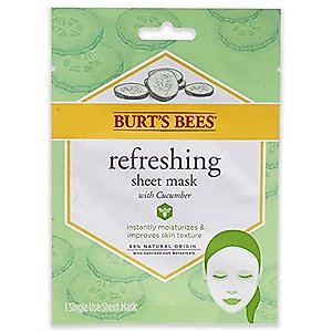 Burts Bees Refreshing Sheet Mask - Cucumber Unisex 1 Pc, (60192)