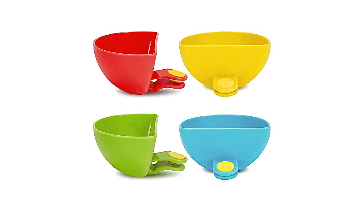 Brvnpily Dip Clip Set for Bowls & Plates - 8 Colorful, Food-Grade Clips