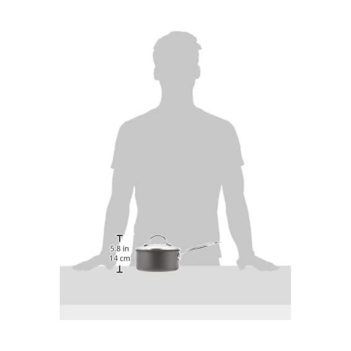 Cuisinart Chef's Classic Nonstick Hard-Anodized 1.5-Quart Saucepan with Lid, Black