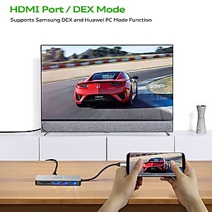 USB C to HDMI Adapter, 7 in 1 USB-C Hub Multiport Adapter with 4K HDMI, 100W PD, USB 3.0/2.0 Port, SD/Micro SD Card Reader, Portable Docking Station for MacBook Pro/Air/iPad/Dell XPS/Nintendo Switch
