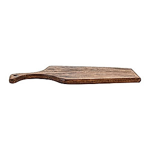 Main + Mesa Modern Mango Wood Cutting Board with Handle, Espresso Finish