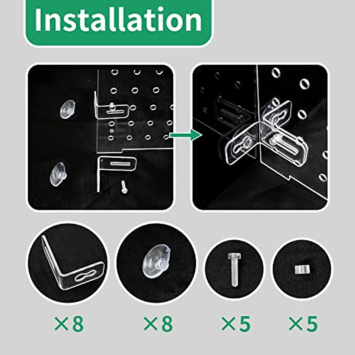 HingoFuni Fish Tank Divider Aquarium Acrylic Isolation Grid Board Divider with Suction Cups Accessories Transparent Plate Baffle Blocking Fish Partition Net Freshwater Ornament 25x30cm