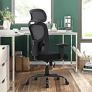 Ergonomic Office Chair, 400LBS Height Adjustable Computer Desk Chair with Adjustable Sponge Lumbar Support, Big and Large Mesh Executive Chair for Home Office Adult Use