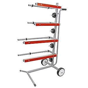 TCP Global Mobile Tree Style Masking Paper Machine Station, Stand Holds Multiple Rolls