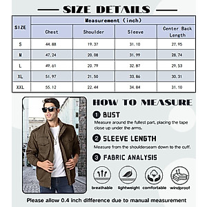 EKLENTSON Men's Casual Winter Cotton Military Jackets Outdoor Coat Windproof Windbreaker Coffee S