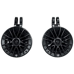 Rockville PT65BR 6.5" Powered Bluetooth LED Tower Speakers for ATV/UTV/RZR/Cart, Black