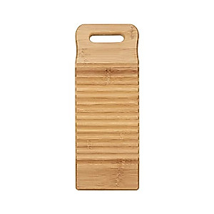 Bamboo Wood Washing Clothes Washboard Laundry Washboard Hand Wash Board for Home(15.7x5.9x0.7INCH/40X15X1.8CM)