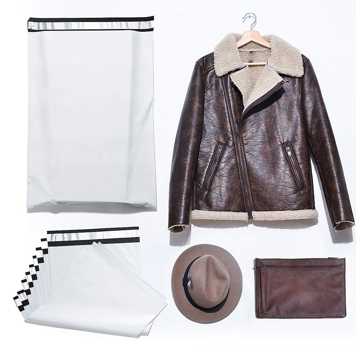 Fuxury 24x24 100pc White Large Poly Mailers Shipping Envelops Self Sealing Envelopes Boutique Custom Bags Enhanced Durability Multipurpose Envelopes Keep Items Safe Protected