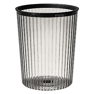 WOHPNLE Trash Can Bedroom, Large Capacity Transparent Small Trash Can No Lid Design Office Trash Can with Unique Pressure Ring Office Garbage Cans for Under Desk