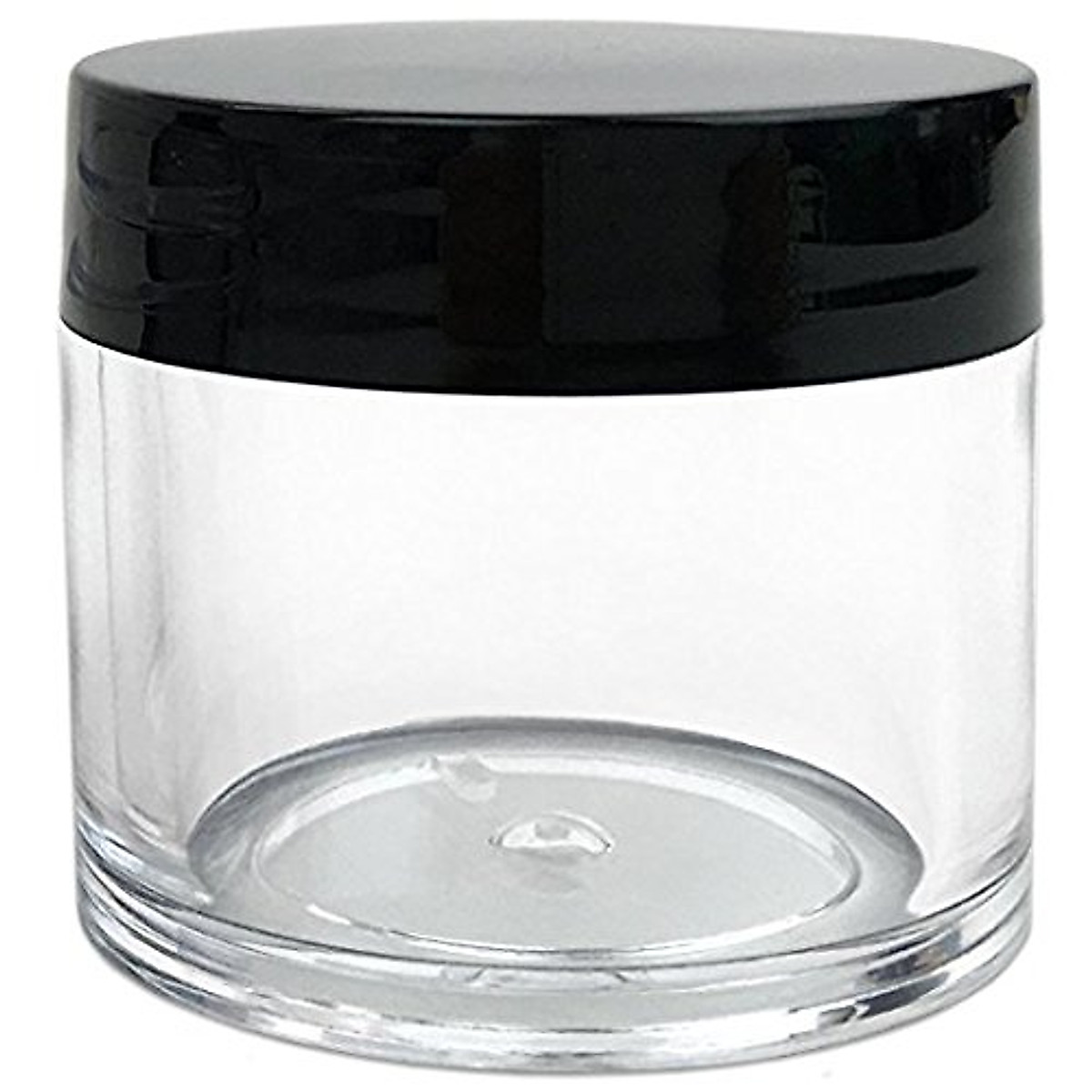 (Quantity: 30 Pieces) Beauticom 30G/30ML (1 Oz) Round Clear Jars with Black Flat Top Lids for Beads, Gems, Glitter, Charms, Small Arts and Crafts - BPA Free
