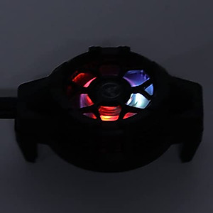 Phone Cooler,Ultra Quiet Cell Phone Radiator with Full Color LED Lights, USB Charging Cable and a High Speed Fan for 2.56in-3.34in (Width) Mobile Phones(White)