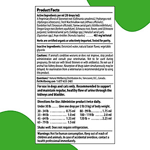 Pet Wellbeing Urinary Gold for Dogs & Cats - Vet-Formulated - Urinary Tract Health, Supports Normal Urinary pH - Natural Herbal Supplement 4 oz (118 ml)