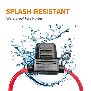 Tiooka Inline Fuse Holder 12 AWG 10 Pack Automotive Replacement Fuse Holder with 30A ATC/ATO Blade Fuse