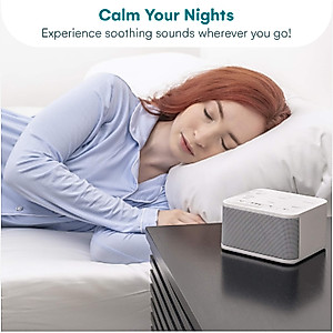 White Noise Sleep Sound Machine for Adults | Sound Machines for Sleeping | Portable White Noise Machine for Office Privacy | Travel Sound Machine Baby | Plug in Or Battery Operated Brown Noise Maker
