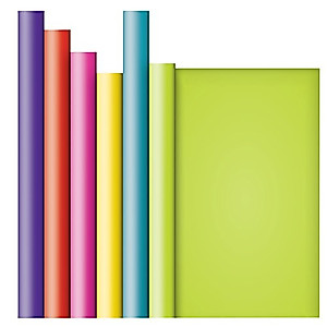 Jillson Roberts 6 Roll-Count All-Occasion Solid Color Gift Wrap Available in 10 Different Assortments, Perfectly Primary