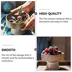 Cabilock 1pc Fruit Tray Cake Serving Stand Centerpiece Bowl Salad Fruit Bowl Cake Serving Platter Chip Bowl Cupcake Display Stand Storage Tray for Snack Fruit Ceramics Porcelain Plate Candy