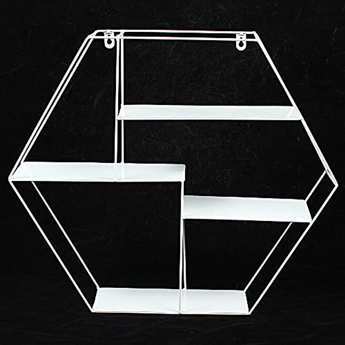 CNCEST White Wall Shelf White Hexagon Shelves Iron Wall Mounted Floating Shelf Shelves Bookshelf Hexagon Shelf Geometric Display Honeycomb Shelves Unit Shelf