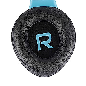 PowerLocus Bluetooth Headphones Over Ear, Wireless Headphones with Microphone, Foldable Headphone, Soft Memory Foam Earmuffs & Lightweight, Micro SD/TF, FM Radio for iPhone/Android/Tablet/PC/TV (Blue)