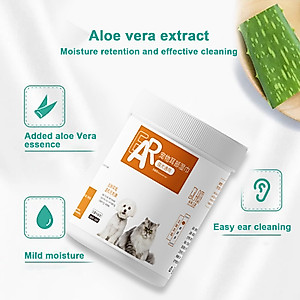 Axfbim Dog Eye Wipes, Pet Tear Stain Remover Wipes, 220-Count Eye Wipes for Cats and Dogs, Cat Dog Eye Cleaner, for Gently Cleaning Eyes, Prevents Tear Stains