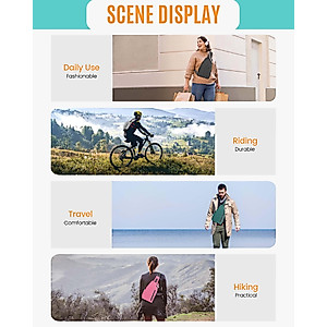 Crossbody Sling Bag for Women & Men, Waterproof Sling Backpack with USB Charging Port, Lightweight Shoulder Chest Bag for Hiking, Travel (Black)