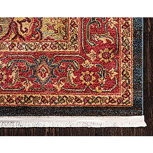 Unique Loom Sahand Collection Area Rug - Arsaces (2' 2" x 3' 1" Rectangle, Navy Blue/ Gray)