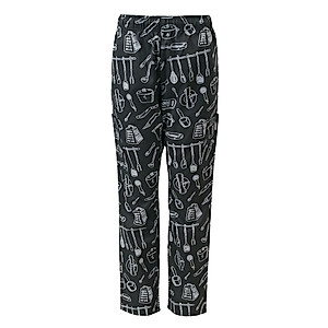 Chef Code Modern Fit Unisex Cargo Chef Pants, Elastic Waist CC220 (US, Alpha, 3X-Large, Regular, Regular, Pots & Pans)